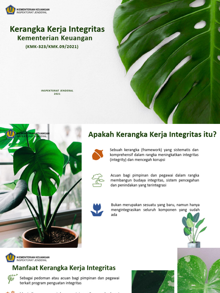 Slide KMK 323 KMK.09 2021 Kerangka Kerja Integritas | PDF