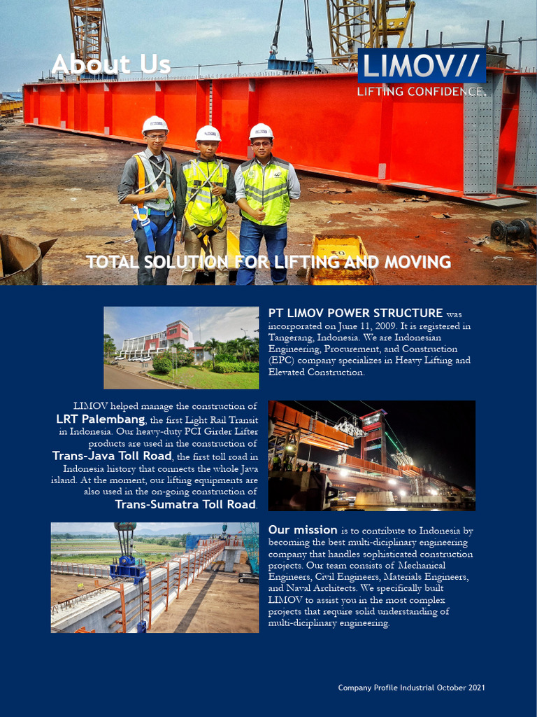 LIMOV Company Profile 20211022 Industrial | PDF | Engineering | Bridge