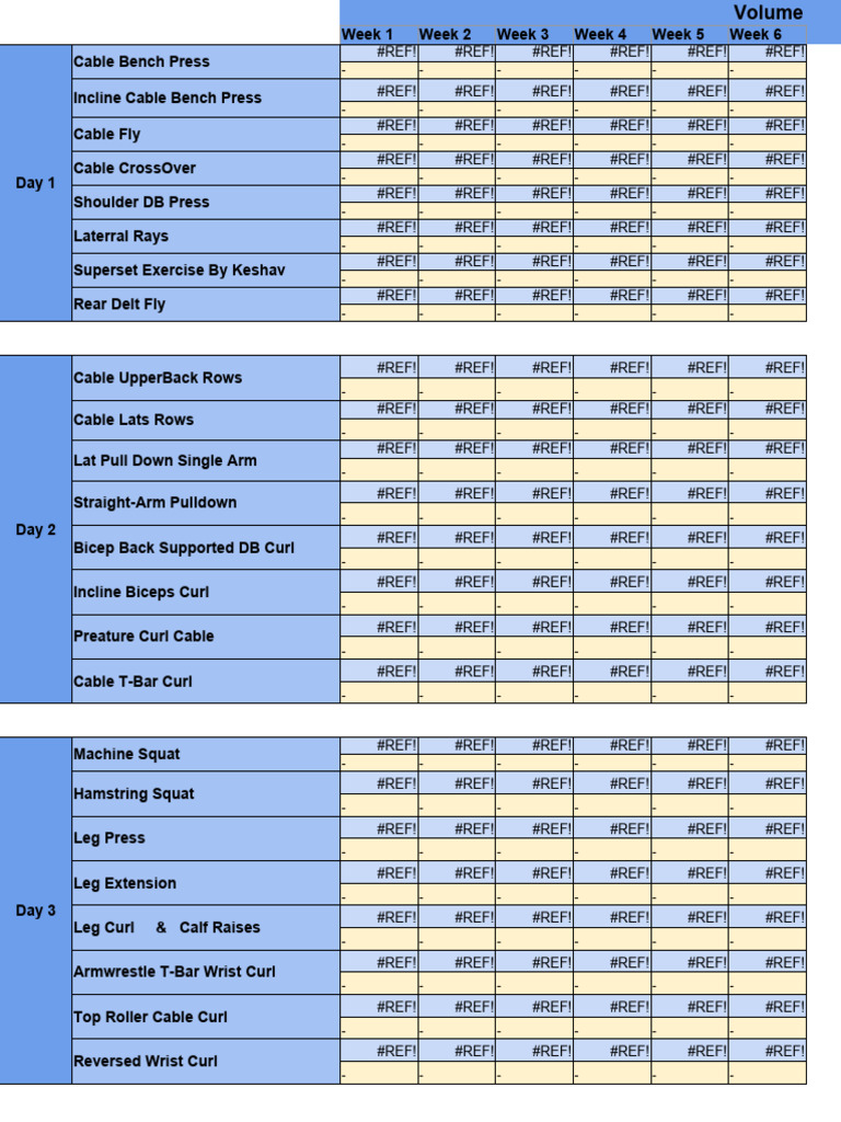 Aryan Gym Split and Exercise With Tracking | Download Free PDF ...