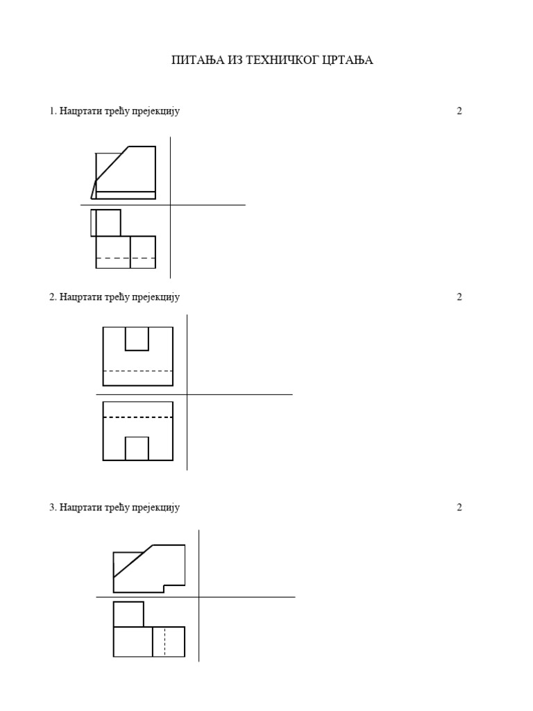 Tehnicko Crtanje 2010-Pitanja | PDF