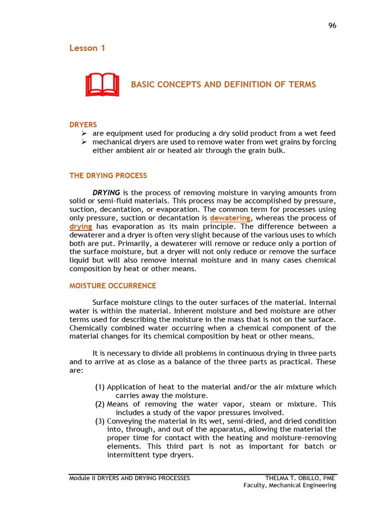 MEFC119 Module 2 Lesson 1 | PDF | Evaporation | Heat Transfer