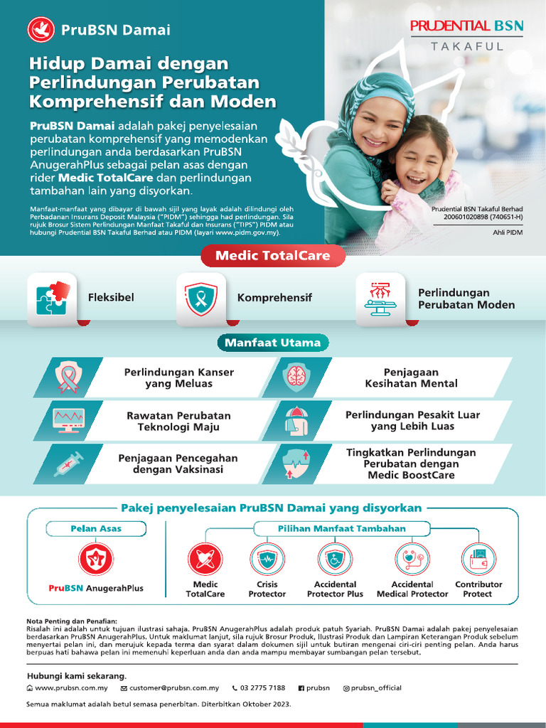 PruBSN Damai - Product Flyer BM | PDF