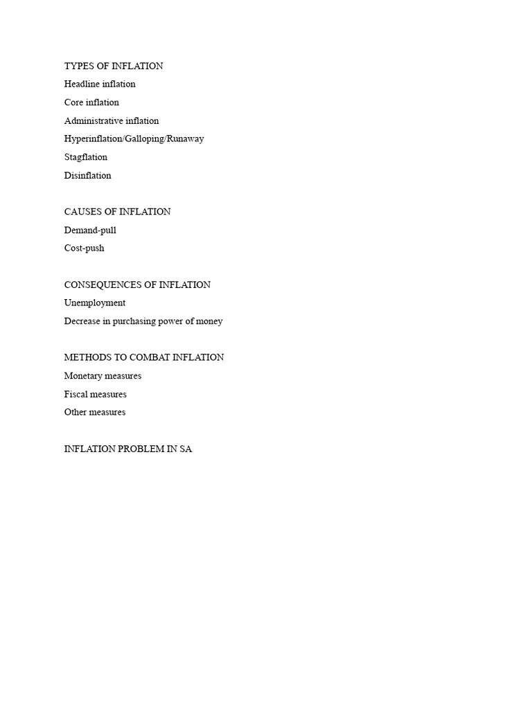 Inflation Types, Causes, and Solutions | PDF | Social Science