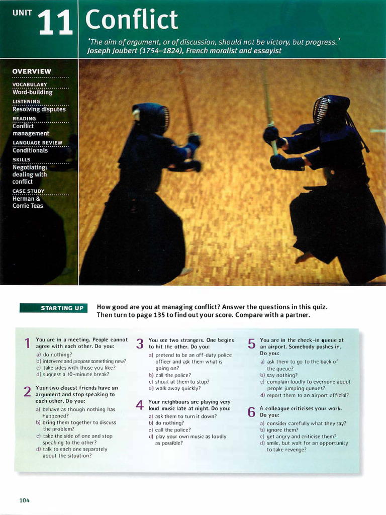 CONFLICT | PDF | Negotiation | Adjective