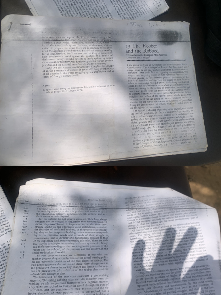 The Robber and The Robbed | PDF