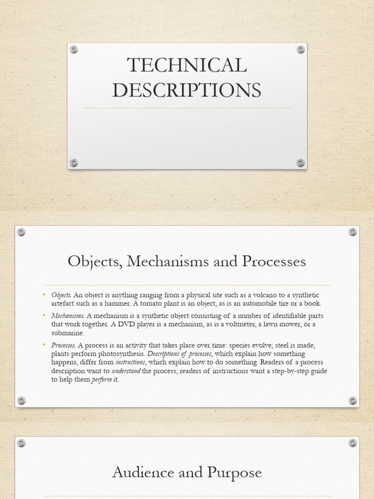 4 - Technical Process - Instruction | PDF