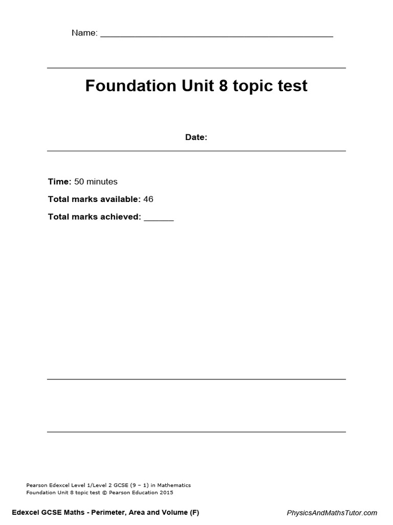 Perimeter, Area and Volume (F) | PDF | Area | Volume