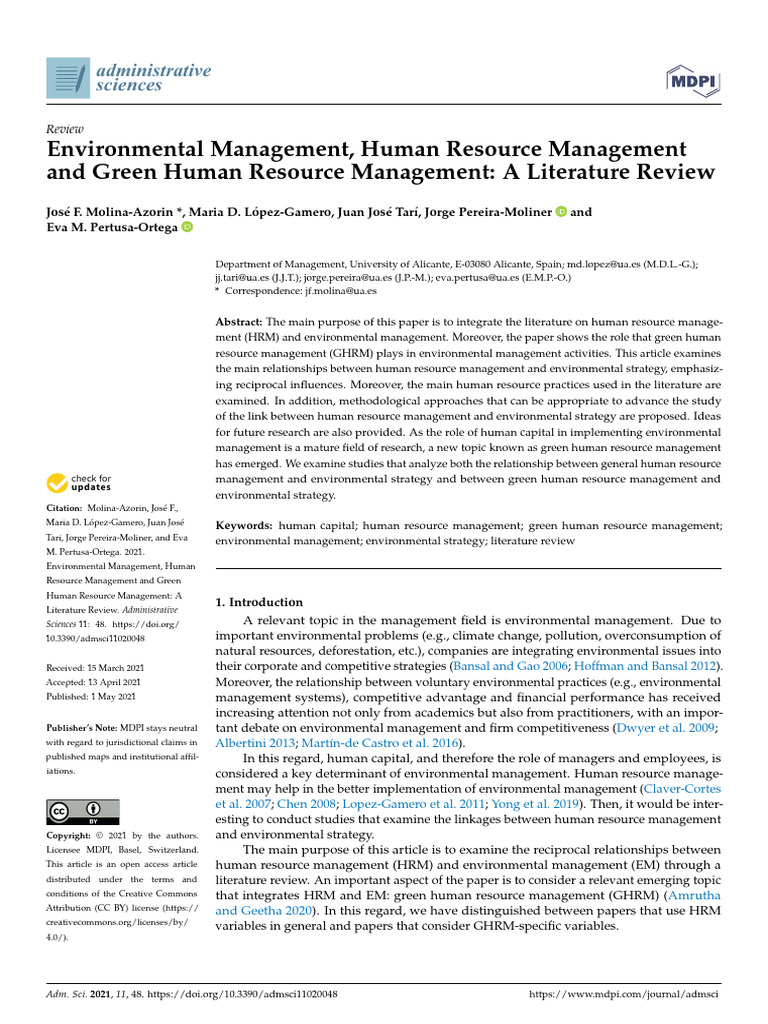 Environmental Management, Huma | PDF | Human Resource Management | Performance Appraisal