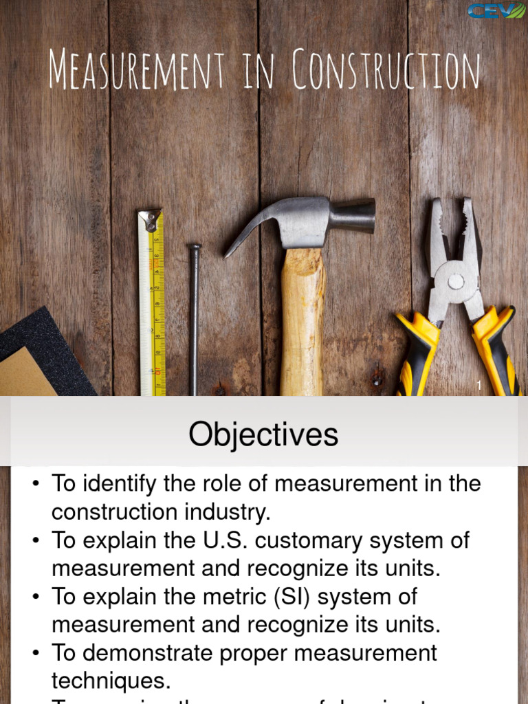 Measurement in Construction Pesentation PDF Version | PDF | Litre ...