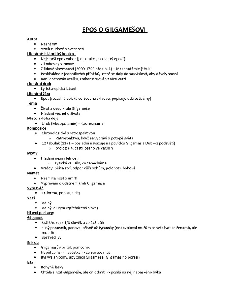 Epos o Gilgamešovi | PDF