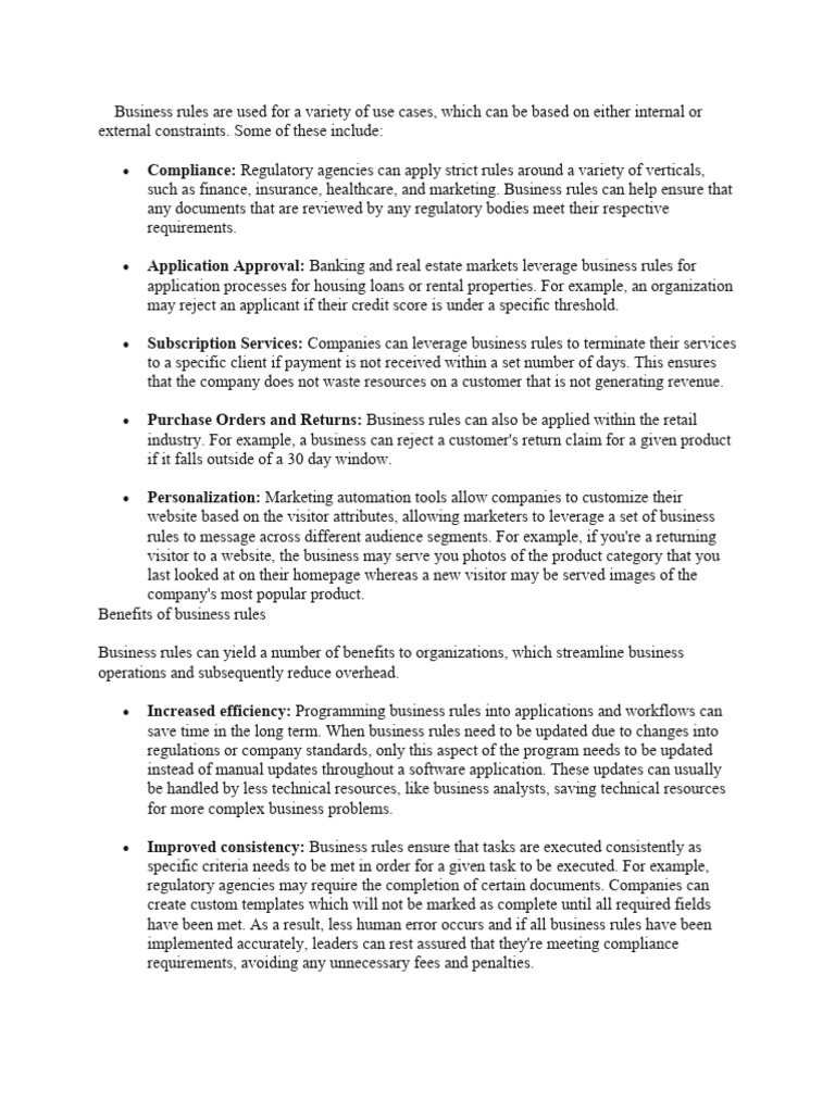 Business Rules | PDF | Business | Marketing Business Rules | PDF | Business | Marketing