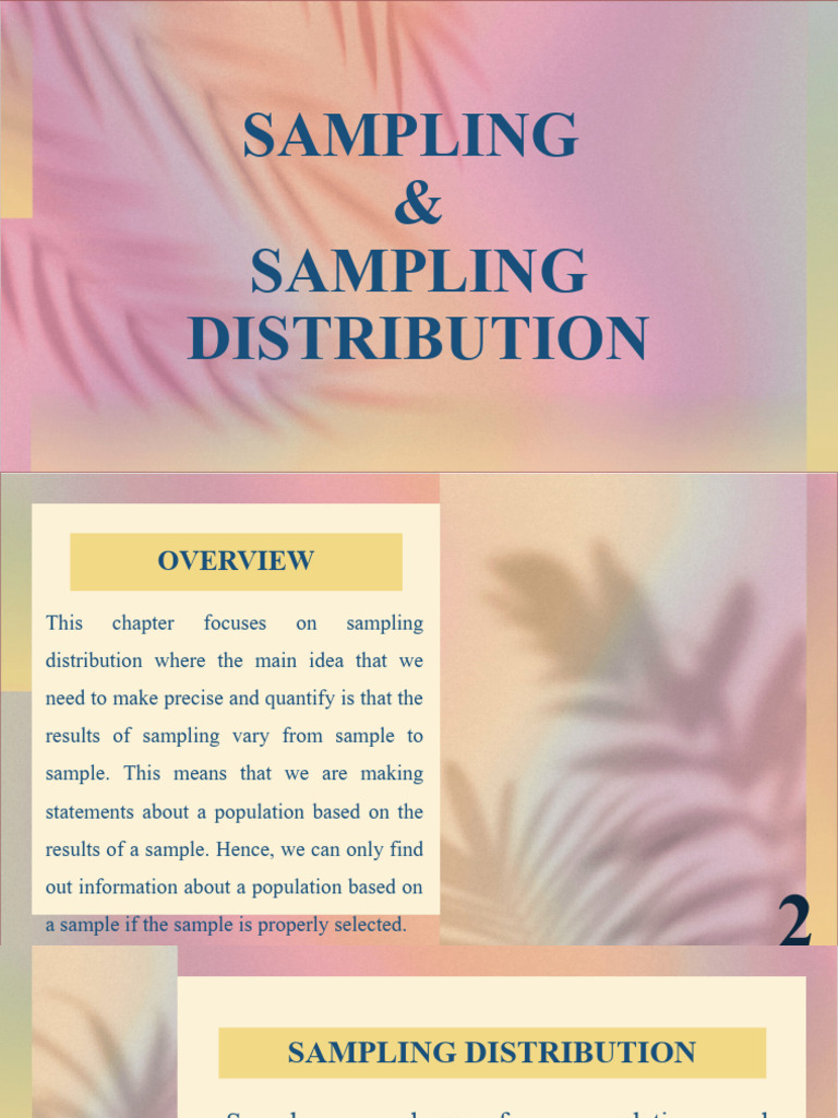 Sampling Distribution | PDF | Sampling (Statistics) | Probability Distribution