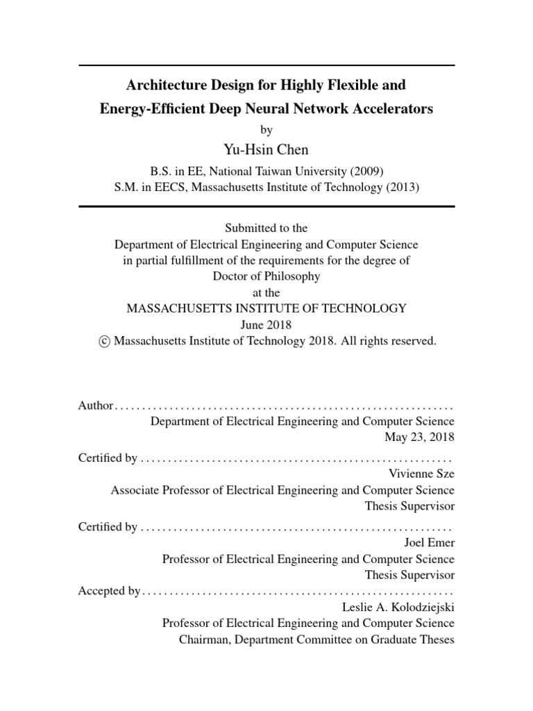 Architecture Design For Highly Flexible and Energy-Efficient Deep Neural Network Accelerators ...
