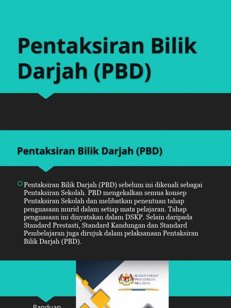 Pentaksiran Bilik Darjah (PBD) | PDF