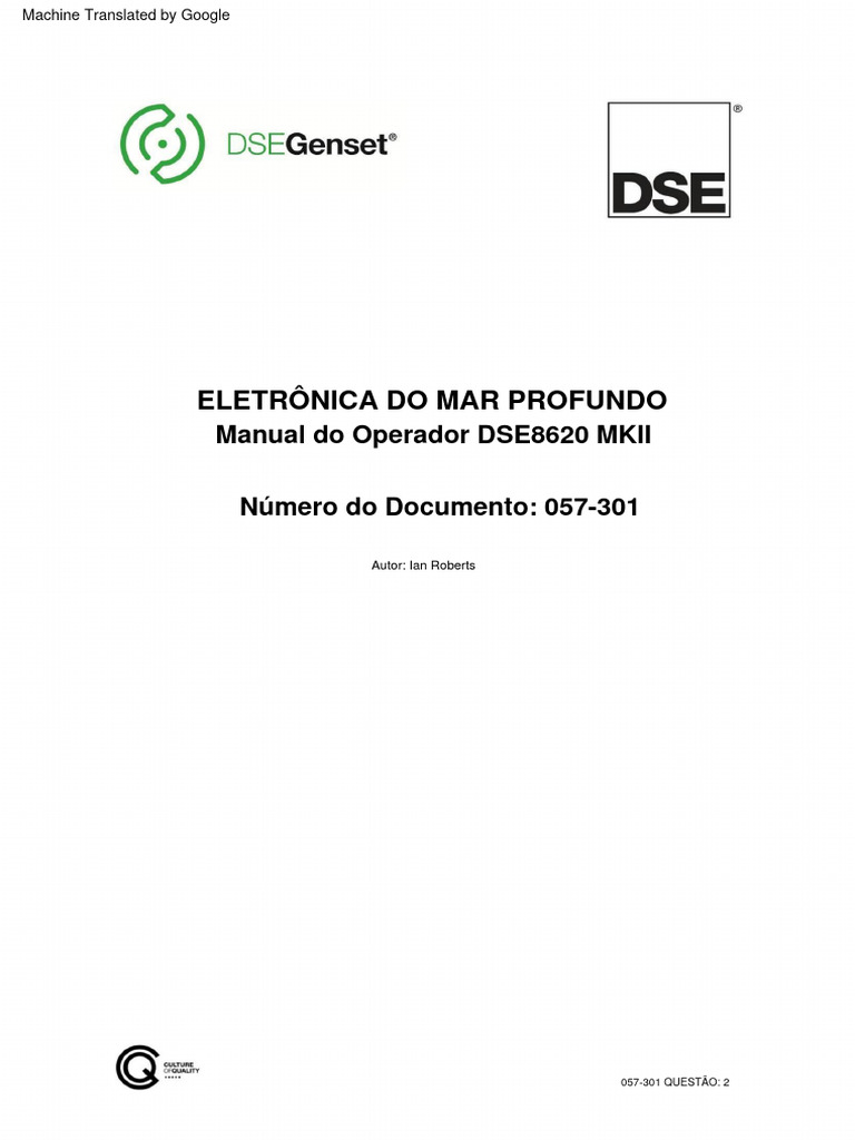 DSE8620 MKII Operator Manual | PDF | Fonte de energia | Rede de computadores