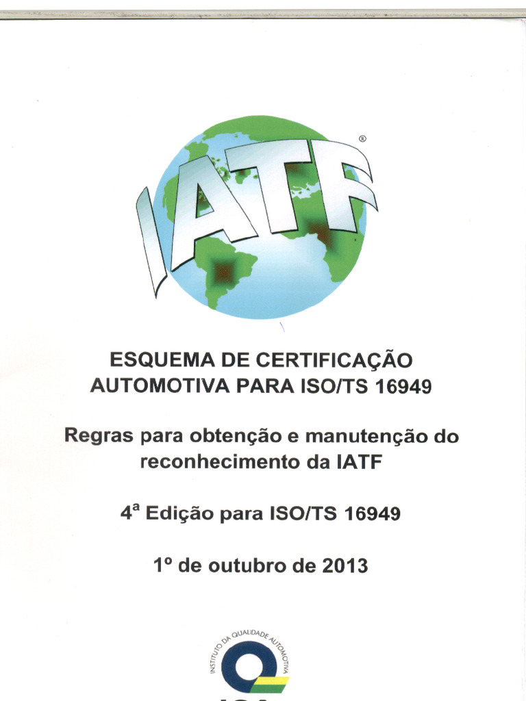 Esquema de Certificação Iatf 16949 | PDF | Fabricantes de automóveis de ...