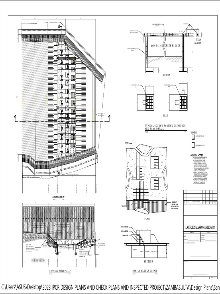 Dam Apron Plan | PDF | Beam (Structure) | Materials