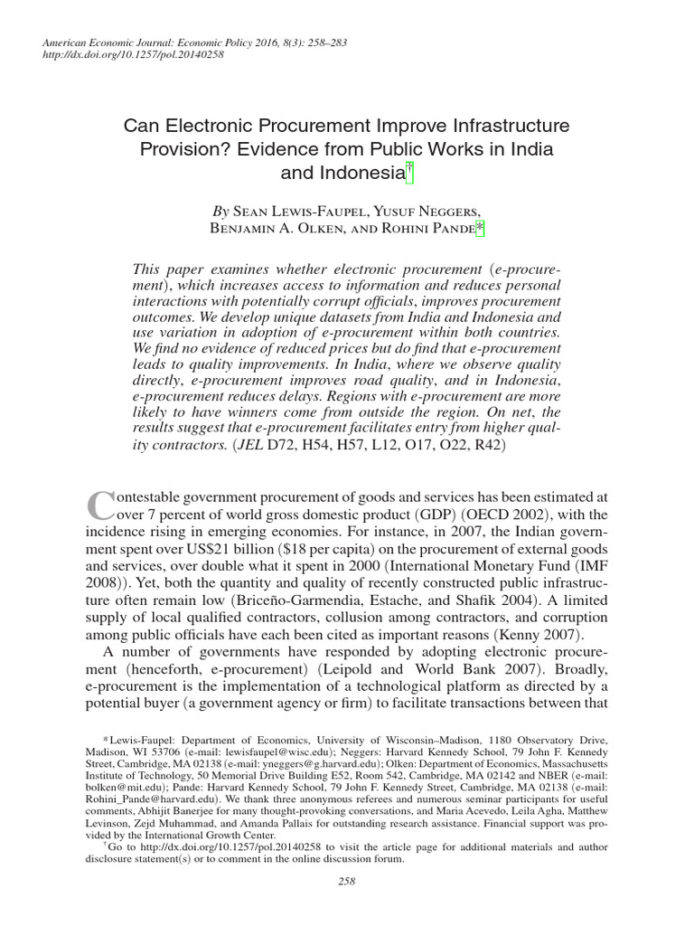 Lewis Faupel2016 | PDF | Procurement | Regression Analysis