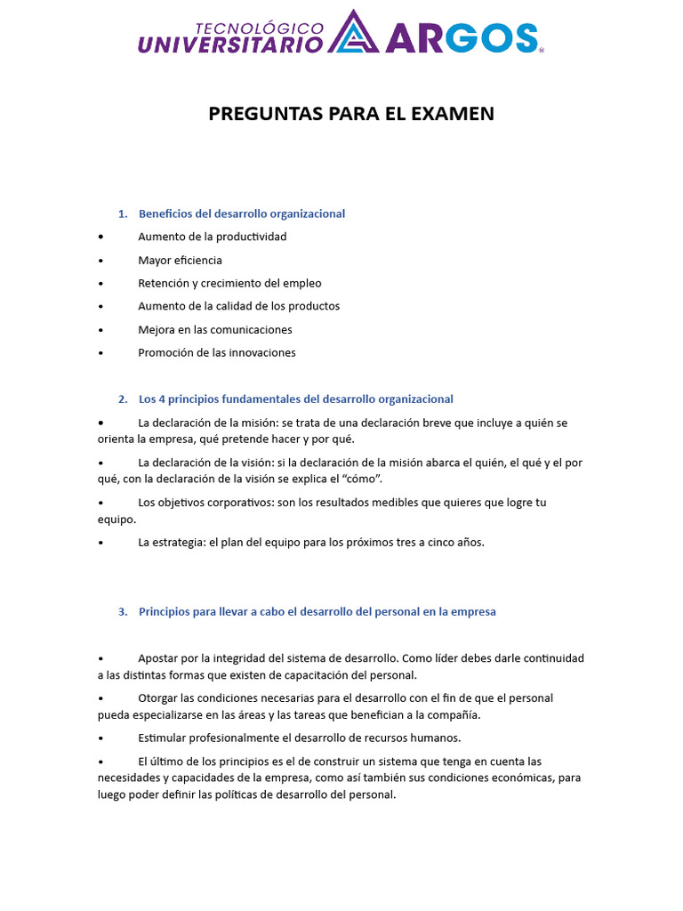 PREGUNTAS PARA EL EXAMEN | PDF | Economias | Business