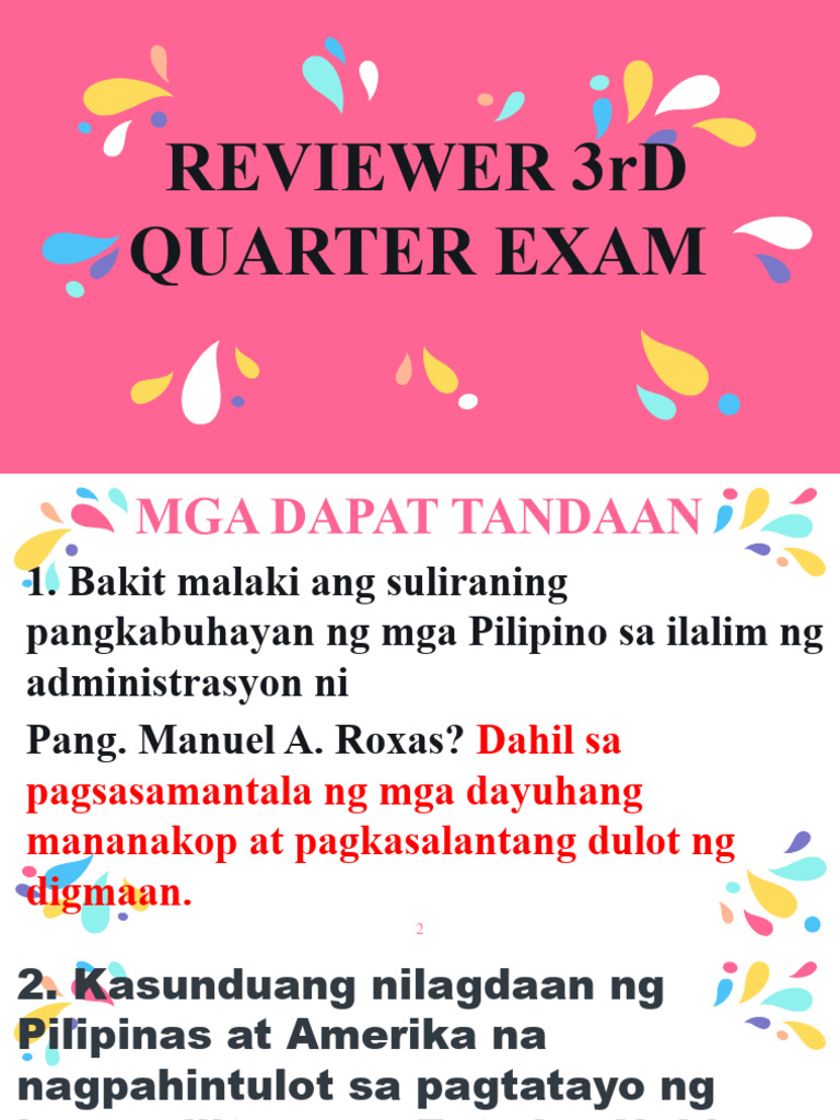 3rd Quarter Reviewer | PDF