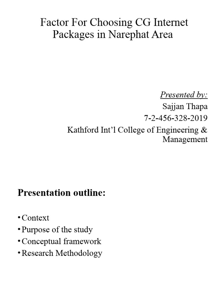 Prsesntation by Sajjan Thapa | PDF | Methodology | Internet