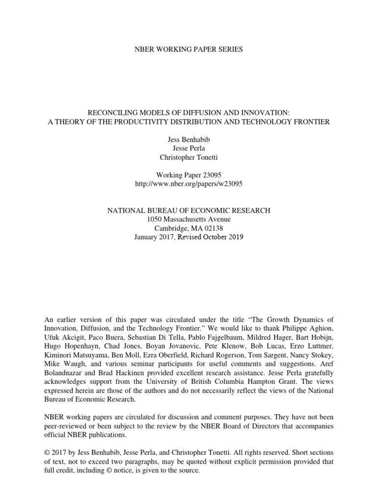 Reconciling Models of Diffusion and Innovation | PDF | Innovation ...