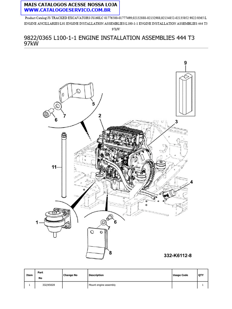 Parts JCB Js160lc | PDF | Screw
