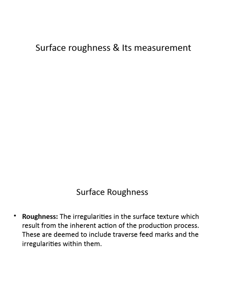 Surface Roughness Measurement 1 | Download Free PDF | Surface Roughness ...