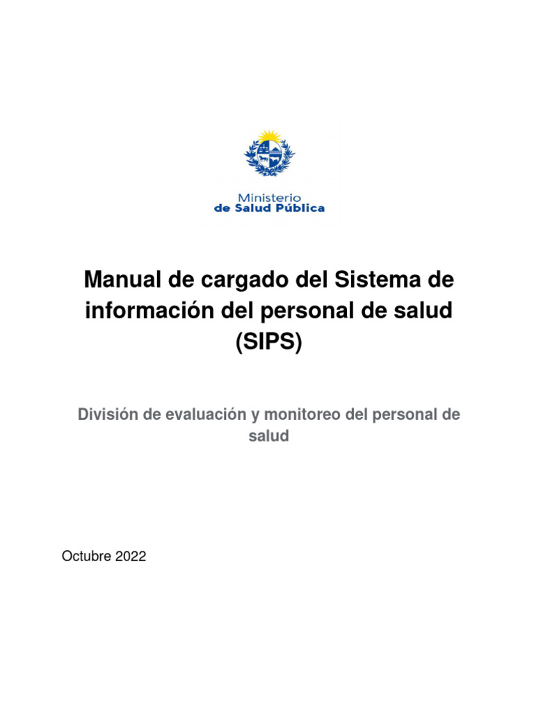 Manual SIPS | PDF | Xml | Gestión de recursos humanos