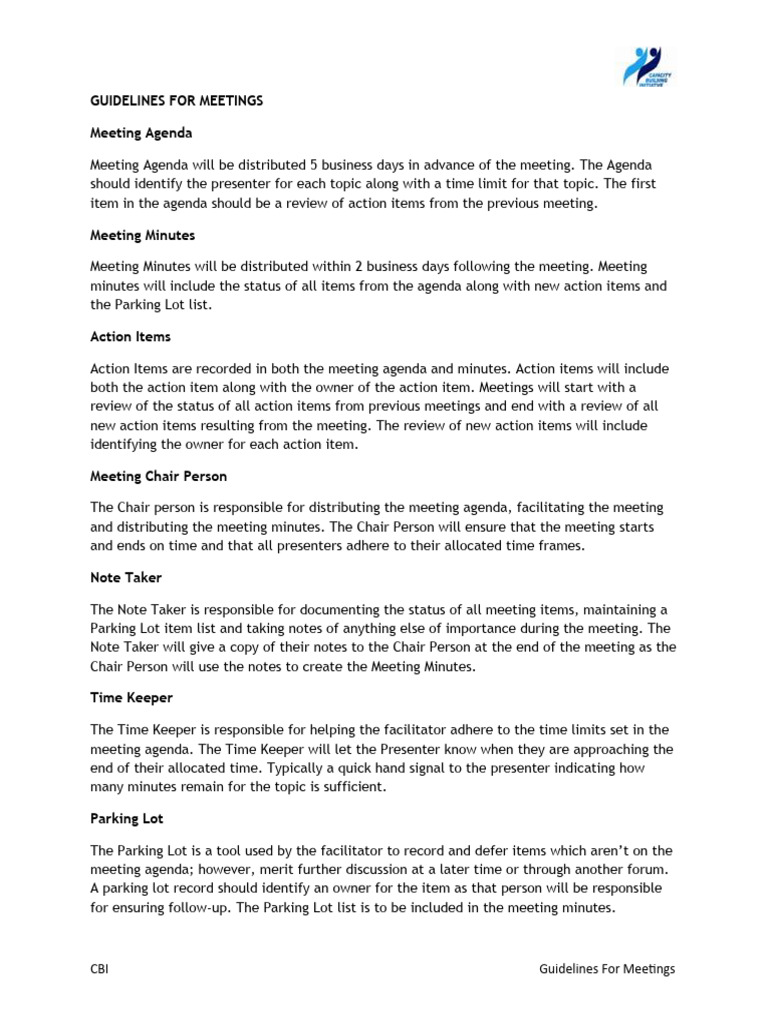 Guideline for meeting | PDF