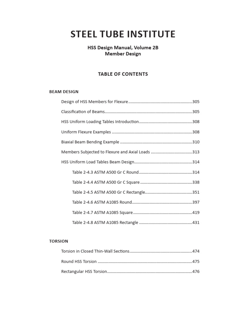 STI HSS Design Manual V2B 2016 TOC Rev040921 | PDF