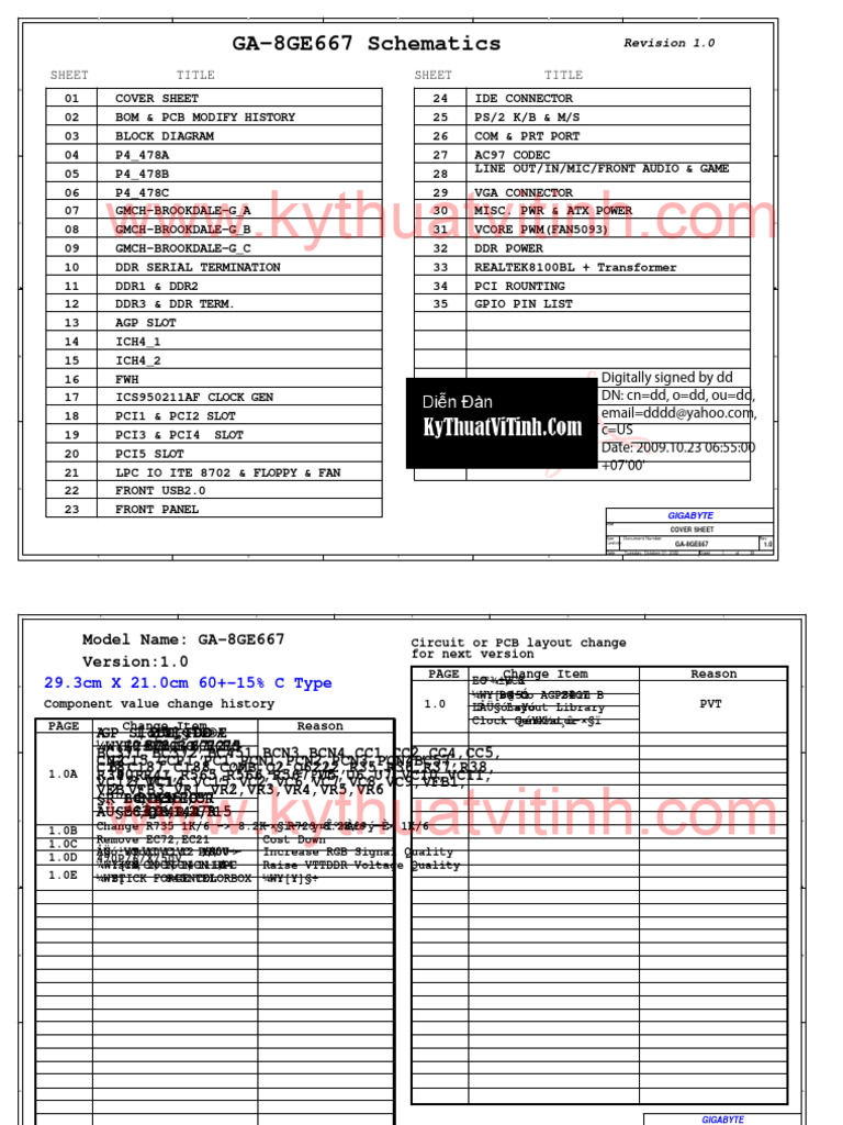 Gigabyte Ga-8ge667 - Rev 1.0 | PDF | Computer Data | Computer Hardware
