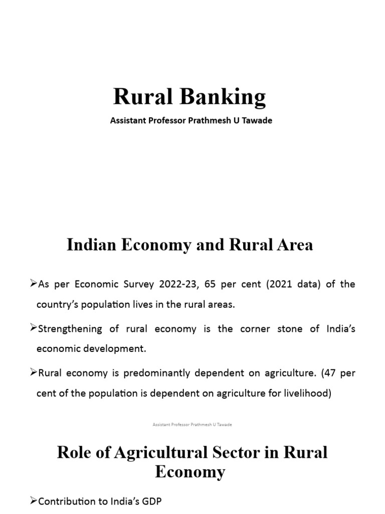 Rural Banking | PDF | Banks | Microfinance