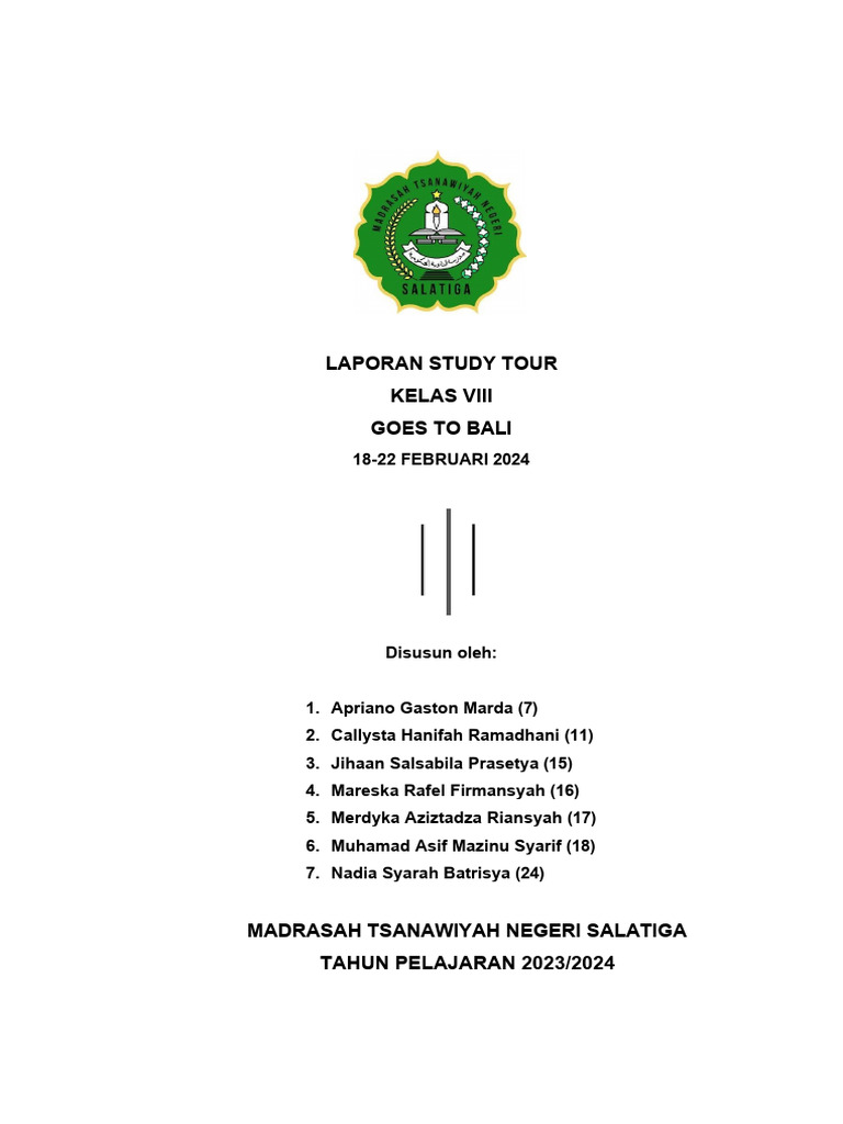 Laporan Study Tour | PDF | Perjalanan
