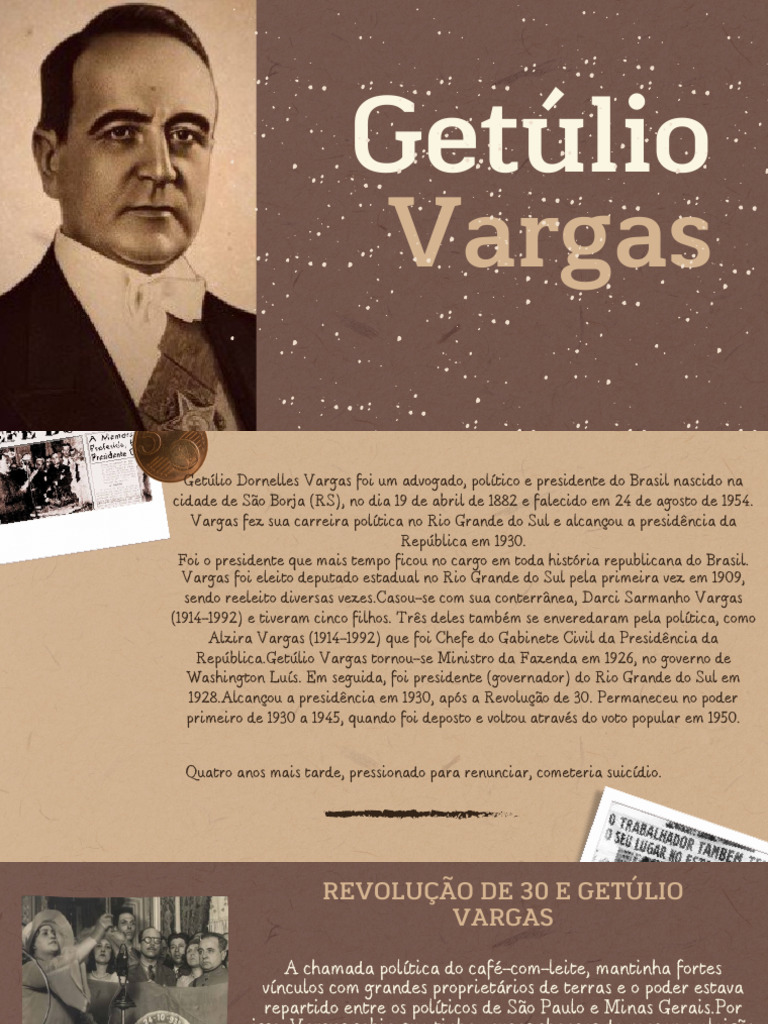Getúlio Vargas: Política e Cultura no Brasil | PDF | Brasil | Sufrágio ...