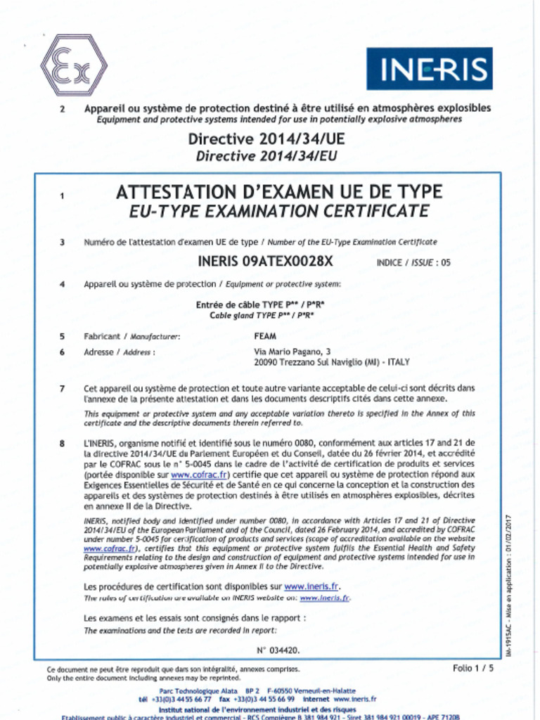 Ineris 09atex0028x 5 | PDF