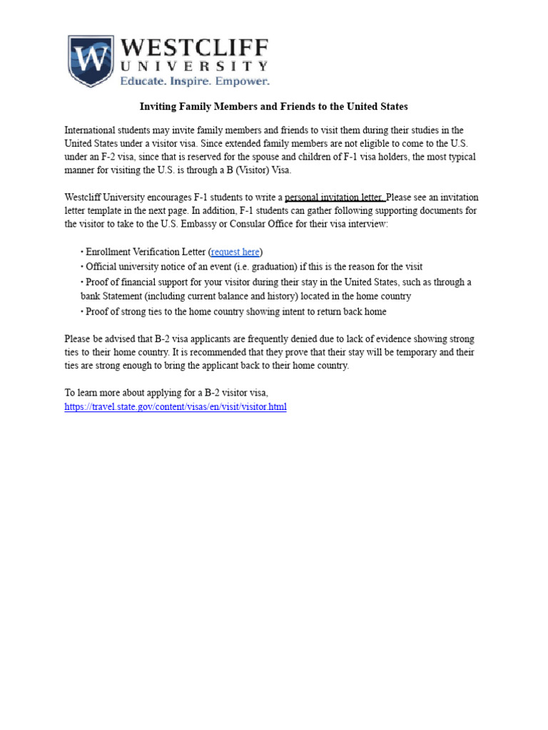 Guide To Inviting Family and Friends | PDF | Travel Visa | Immigration Law