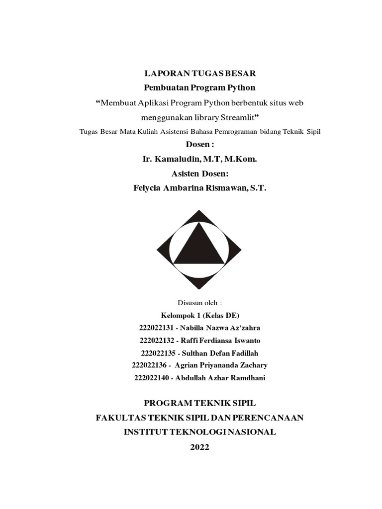 Laporan Tugas Besar Pembuatan Program Py | PDF