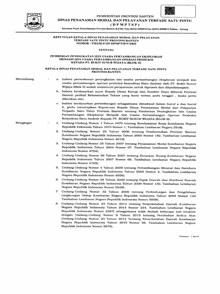 SK IUP-OP PTBSW Blok II Srop Puloampel - Merak | PDF