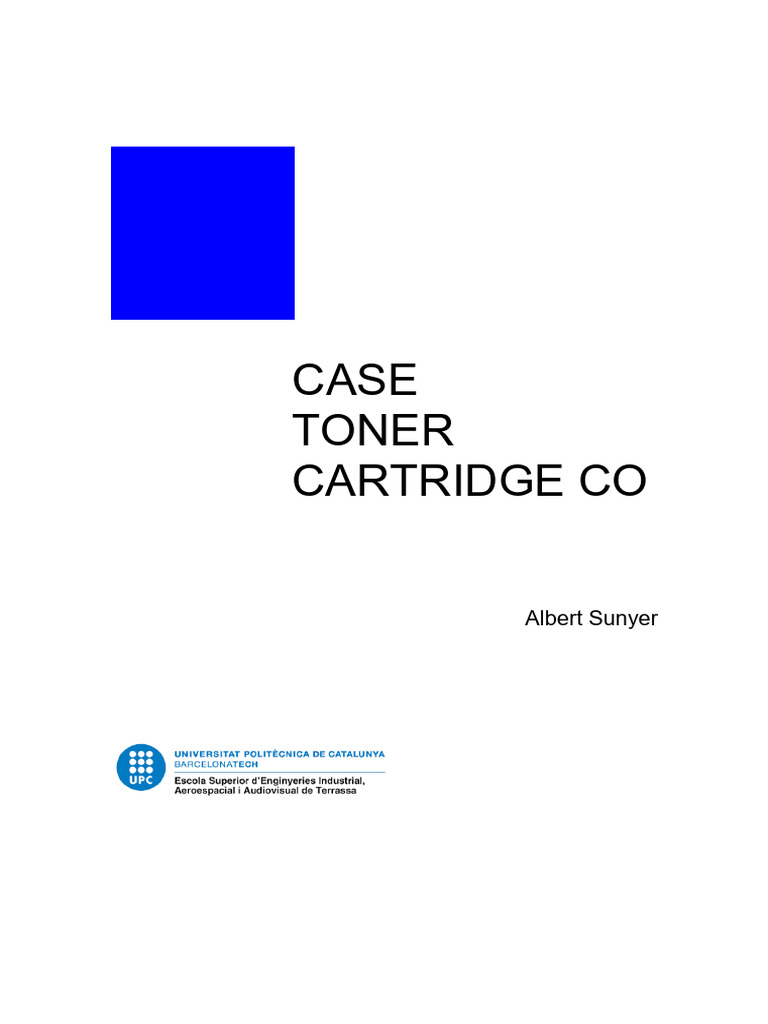 Case Toner Cartridge Kanban ENG | PDF