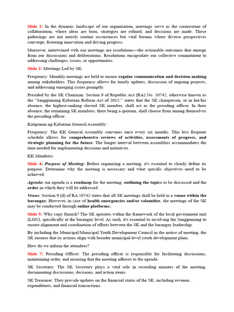 Script | PDF | Agenda (Meeting) | United Nations General Assembly