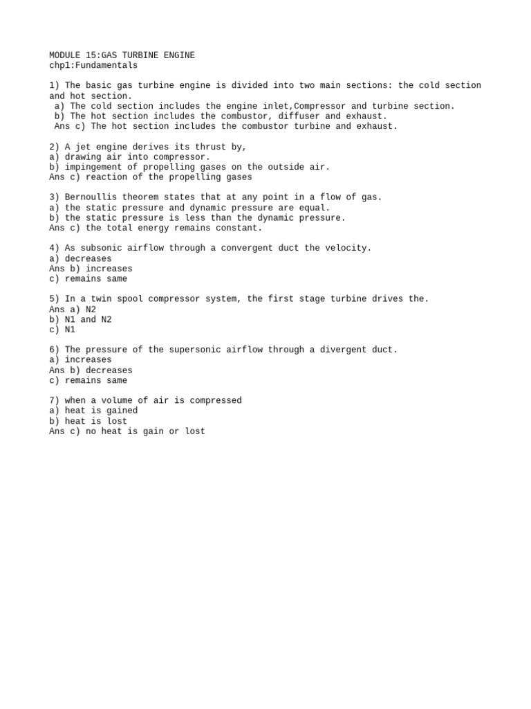 Gas Turbine Engine Basics | PDF | Science & Mathematics
