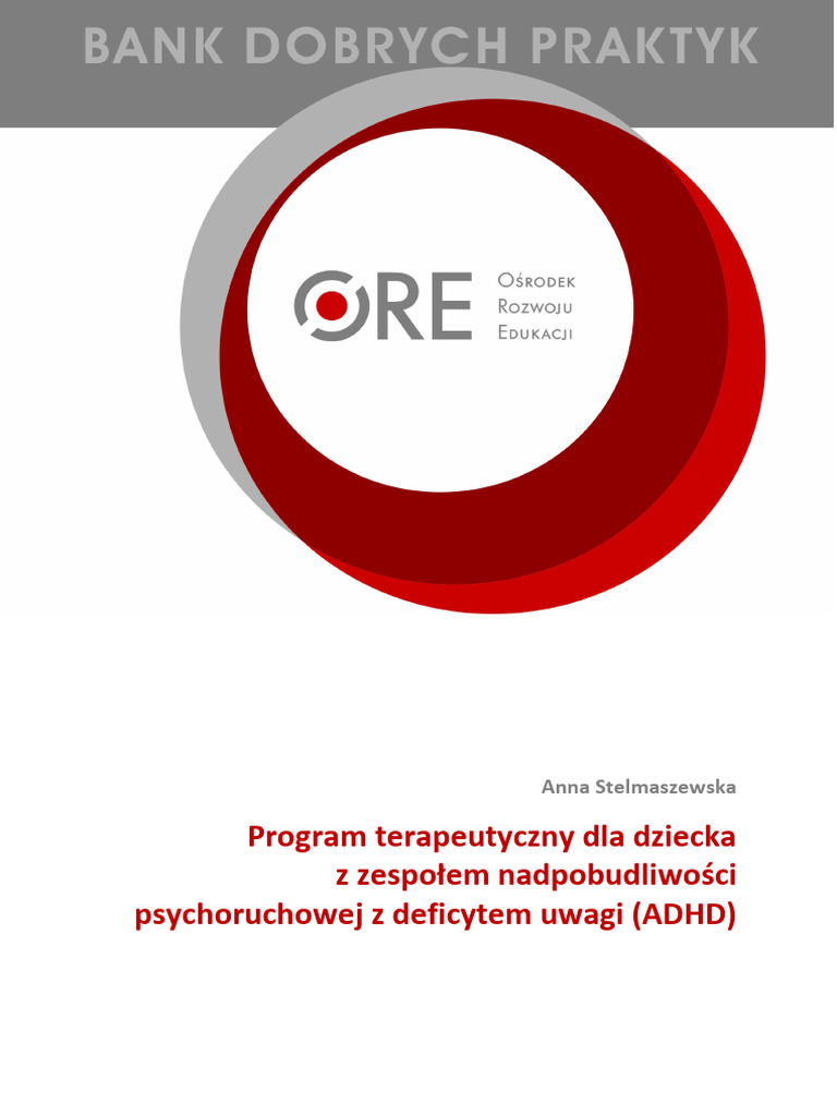 Program Dla Dziecka Z ADHD-A Stelma | PDF