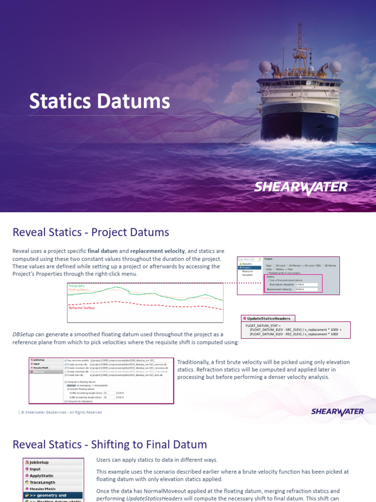 Reveal Statics Datums | PDF | Data | Computing