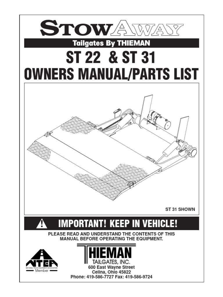 Owners Manual/Parts List: ST 22 & ST 31 | PDF | Valve | Pump