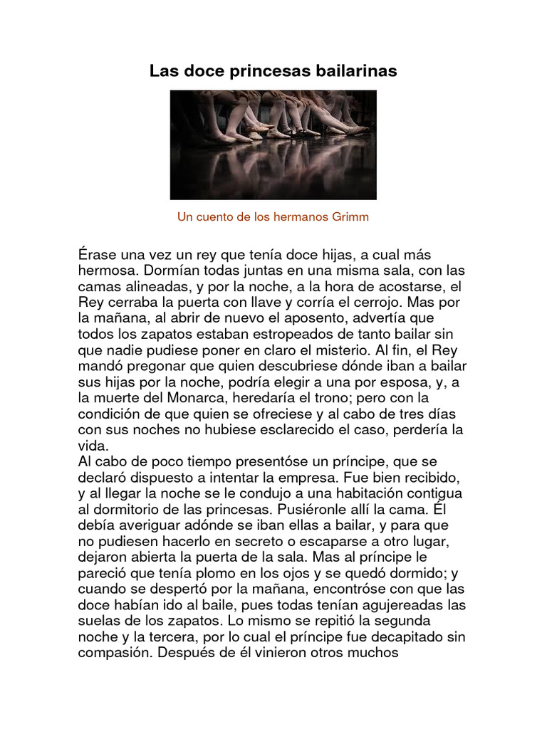 Las Doce Princesas Bailarinas | PDF