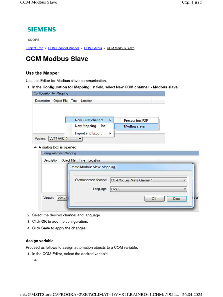 Creare Registri Modbus | PDF | Software | Computing