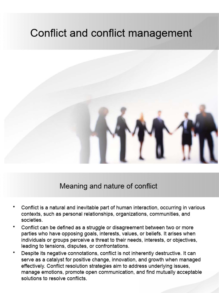 Chapter 5 Conflict and Conflict Management | PDF | Conflict (Process) | Goal