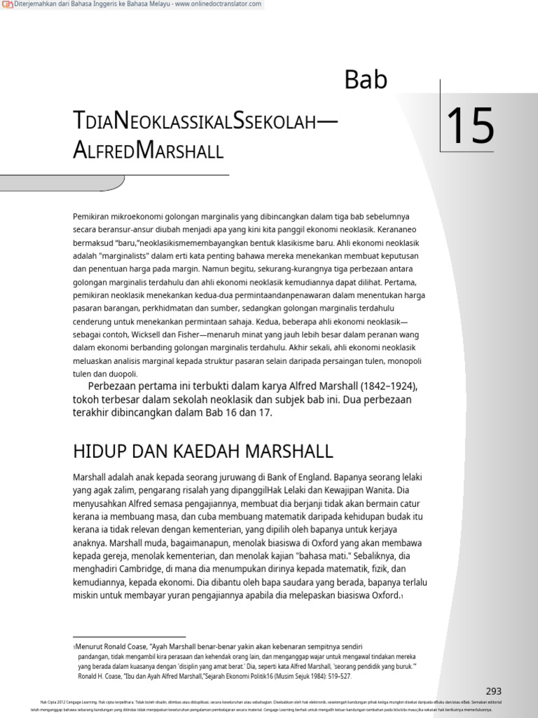 NEOCLASSICAL SCHOOL - ALFRED MARSHALL - En.ms | PDF