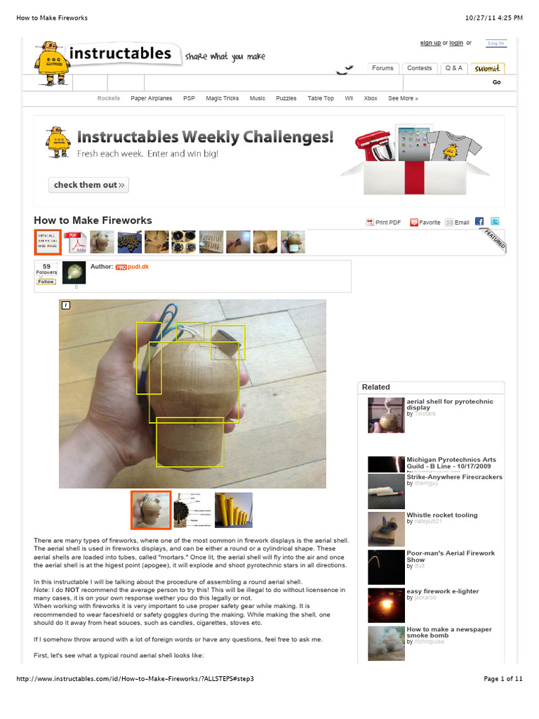 How to Make Fireworks Compress | PDF | Fireworks | Shell (Projectile)